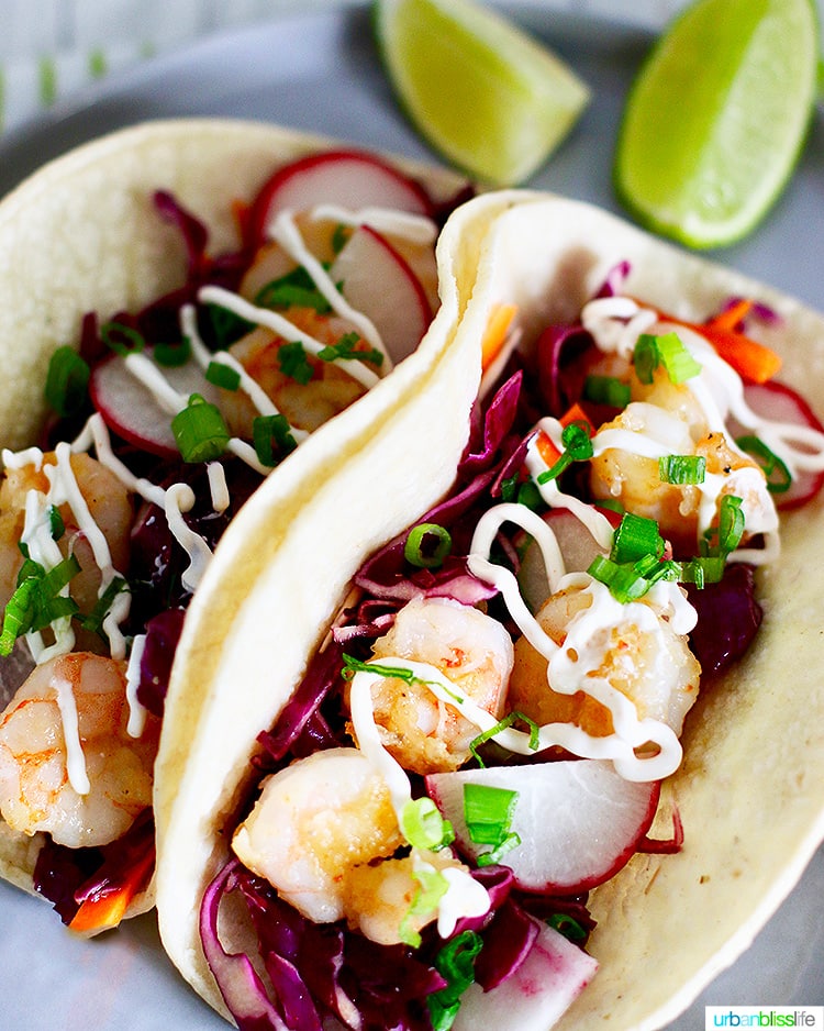 Easy Shrimp Tacos recipe - Urban Bliss Life - Food Wine Travel